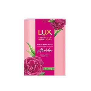 Lux Himalayas Rose & Aloe Vera Exfoliating Soap 5 x 125 g Deal - Flashprice