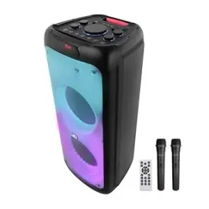 ZEBRONICS 120 Watts Party Speaker with 2 Wireless Mic & Karaoke (Thump ...